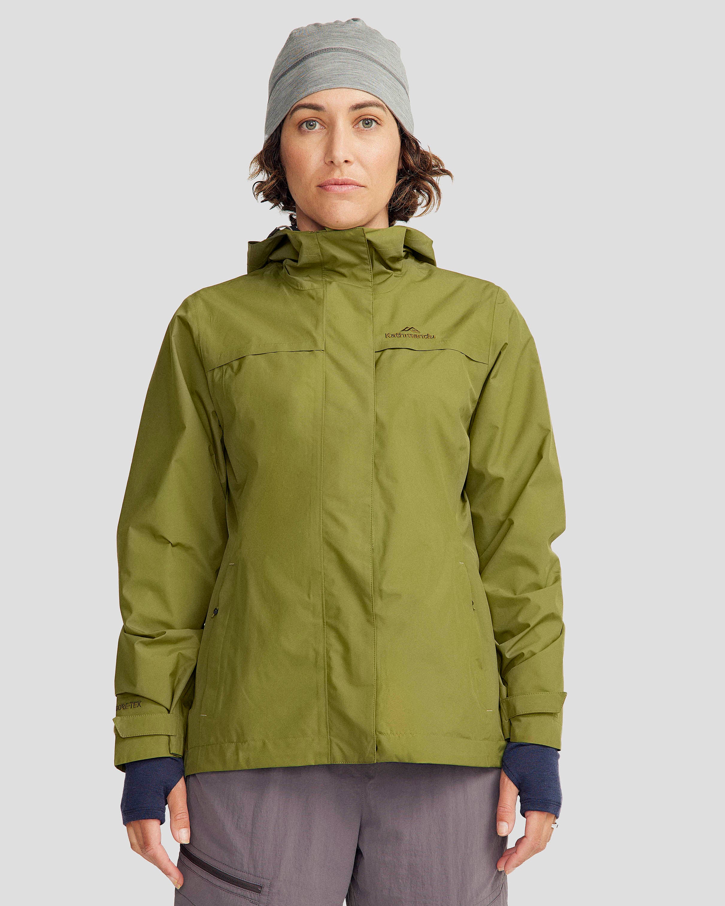 Women's Bealey 2L GORE-TEX® Rain Jacket - Dark Fern – Kathmandu AU