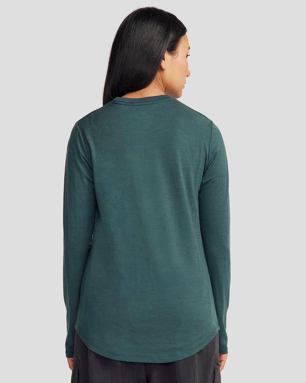 Women's 100% Merino Long Sleeve Crew Top - Deep Forest – Kathmandu AU