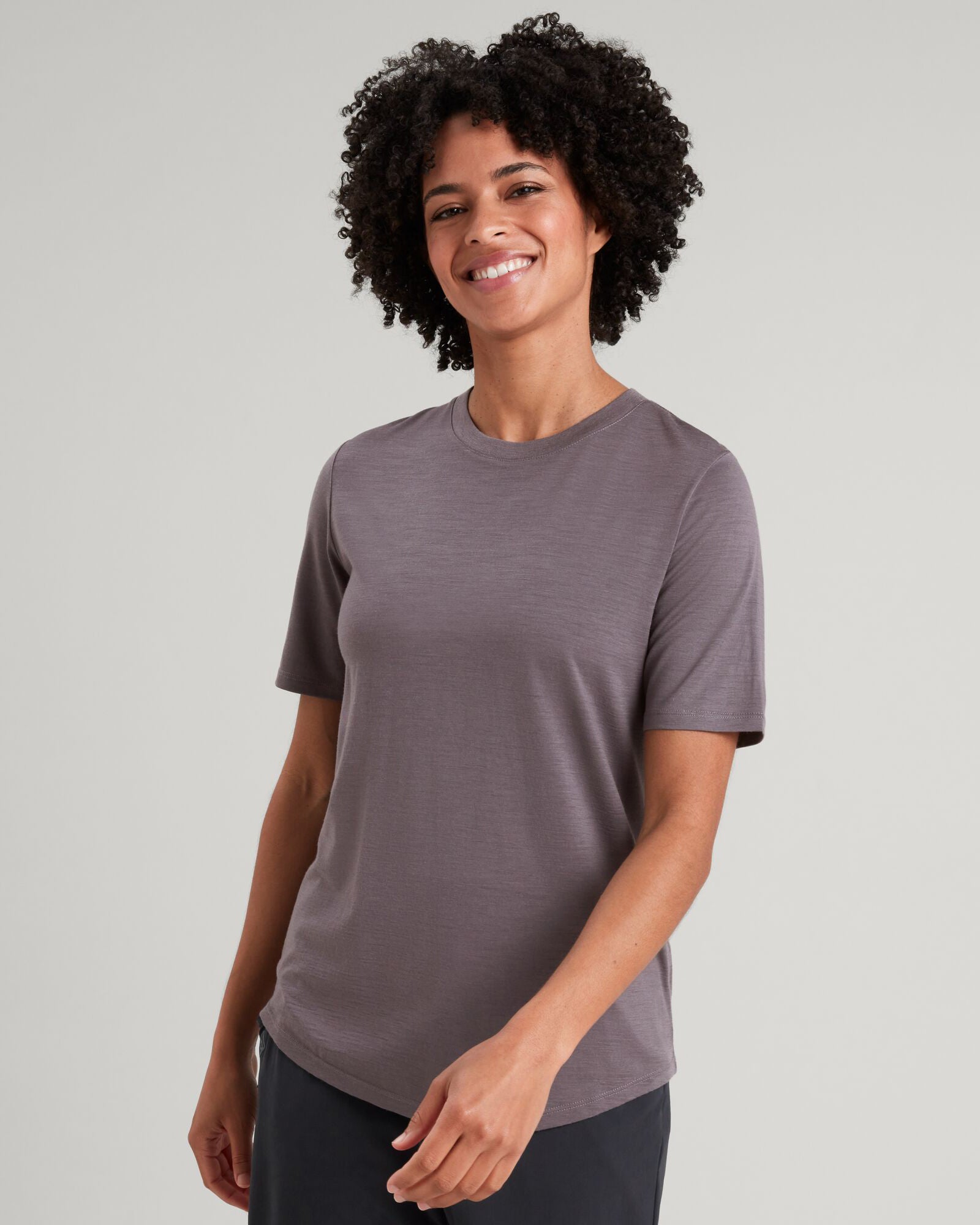 Women's 100% Merino Short Sleeve Crew Top - Light Quartz – Kathmandu AU
