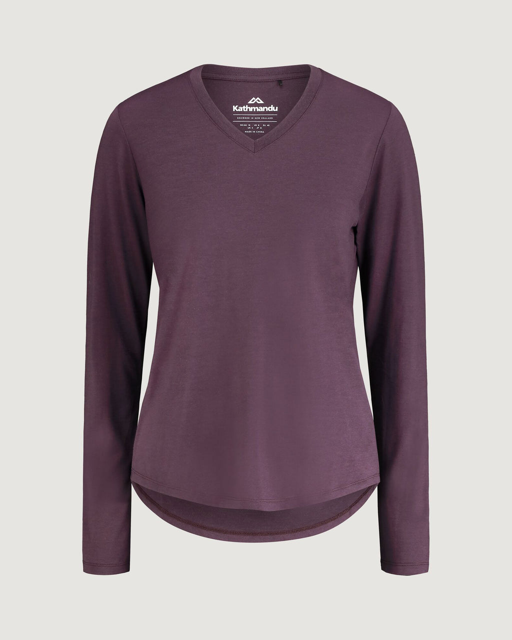 Women's 100% Merino Long Sleeve V-Top - Jam – Kathmandu AU