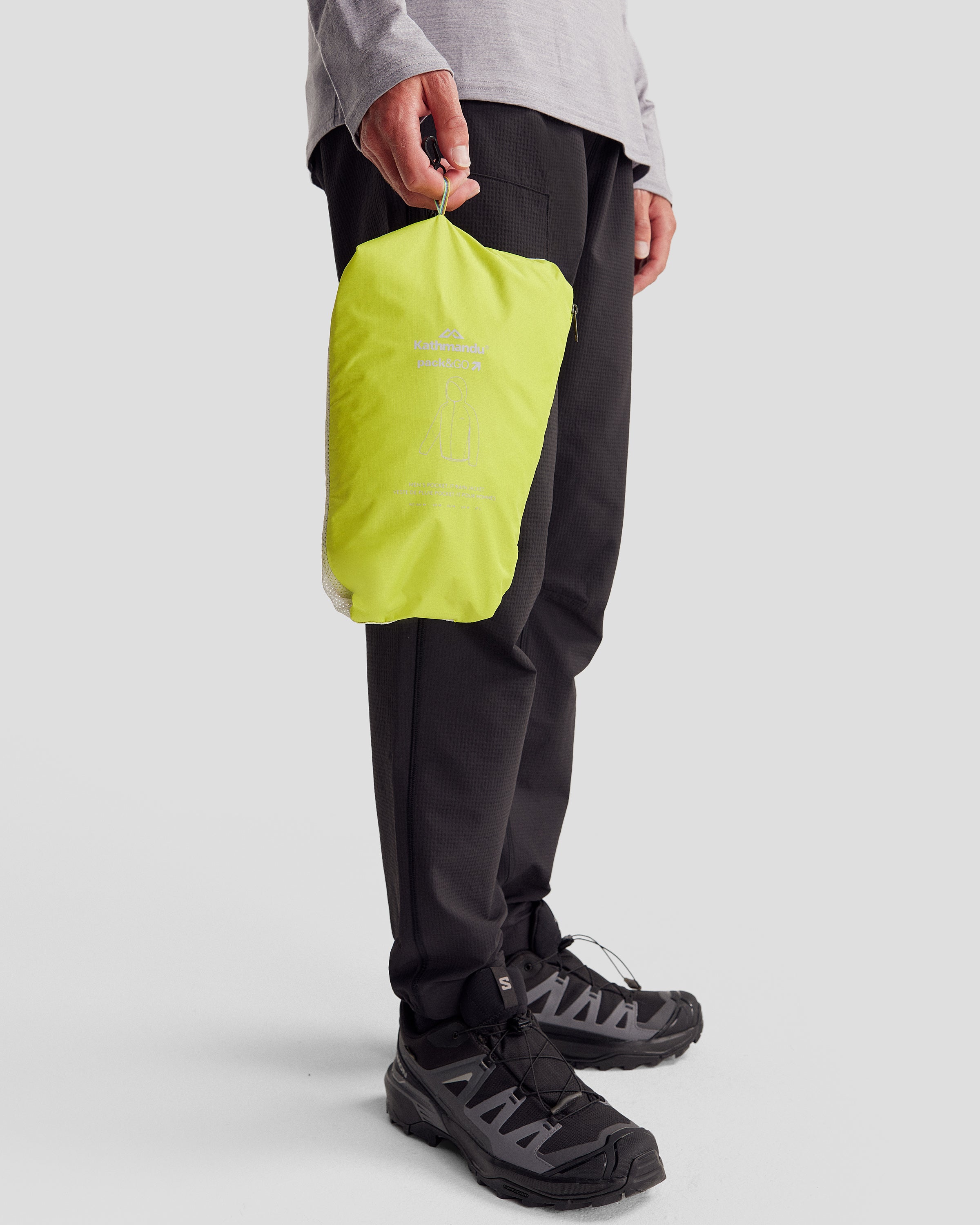 Pocket-it 2L Men's Rain Jacket v4 - Bright Moss – Kathmandu AU