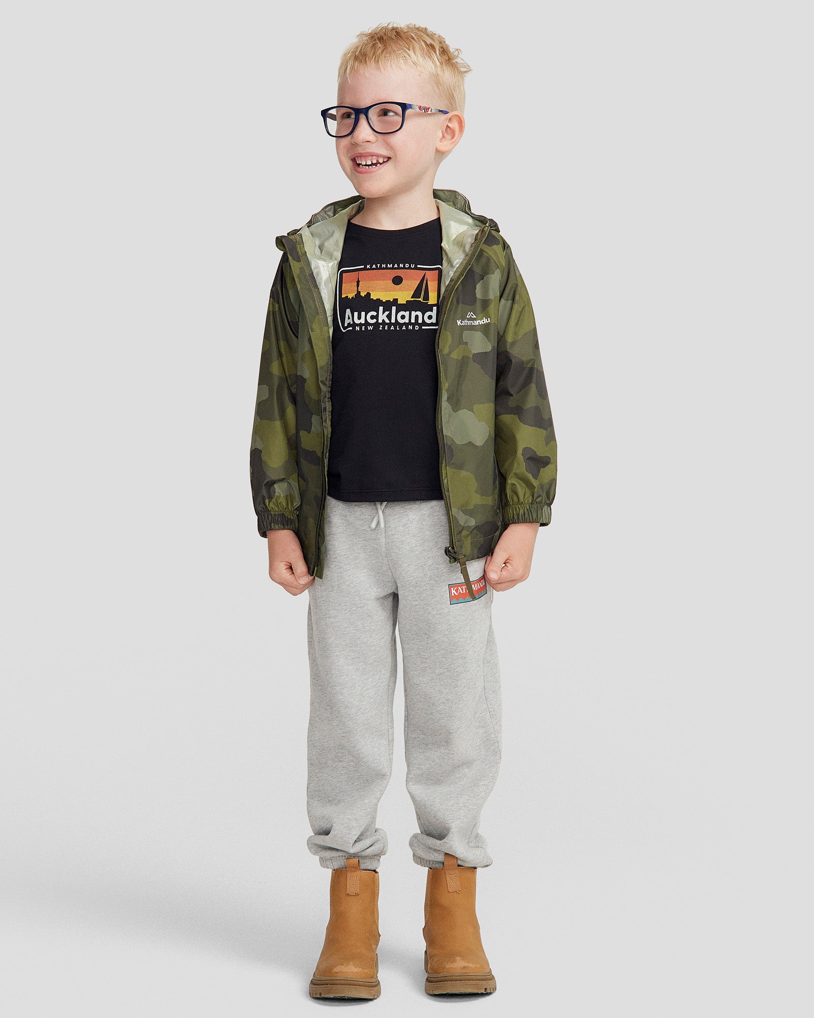 Pocket-it 2L Kids Rain Jacket v4 - Light Moss Tree Camo Print ...