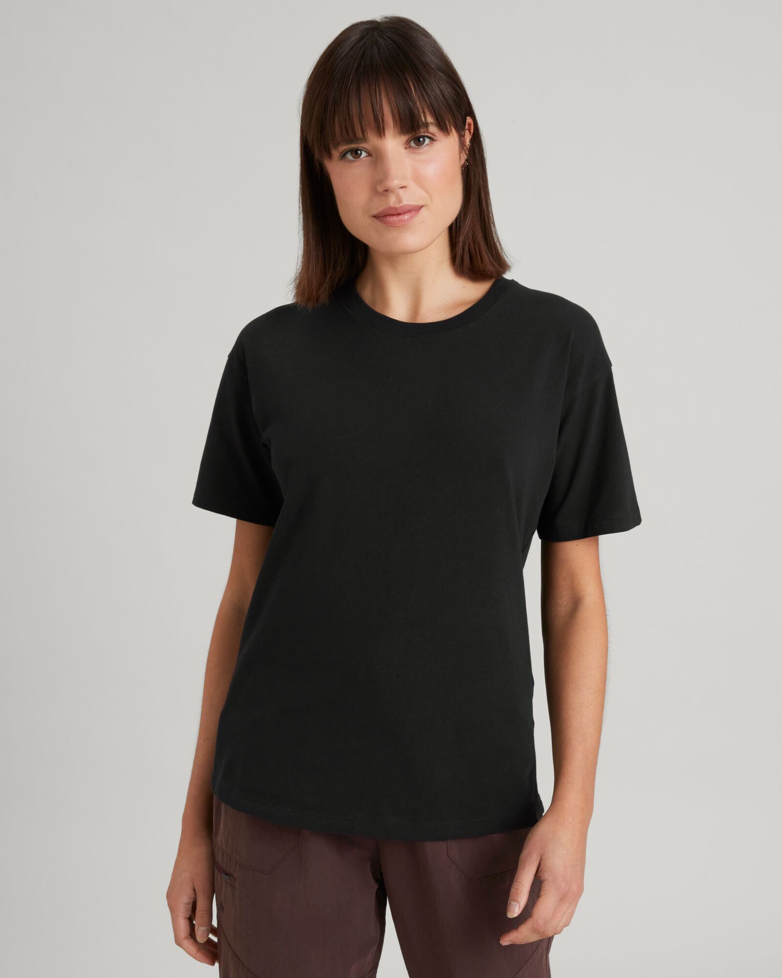 KMD Women's Short Sleeve T-shirt - Black Stingray – Kathmandu AU
