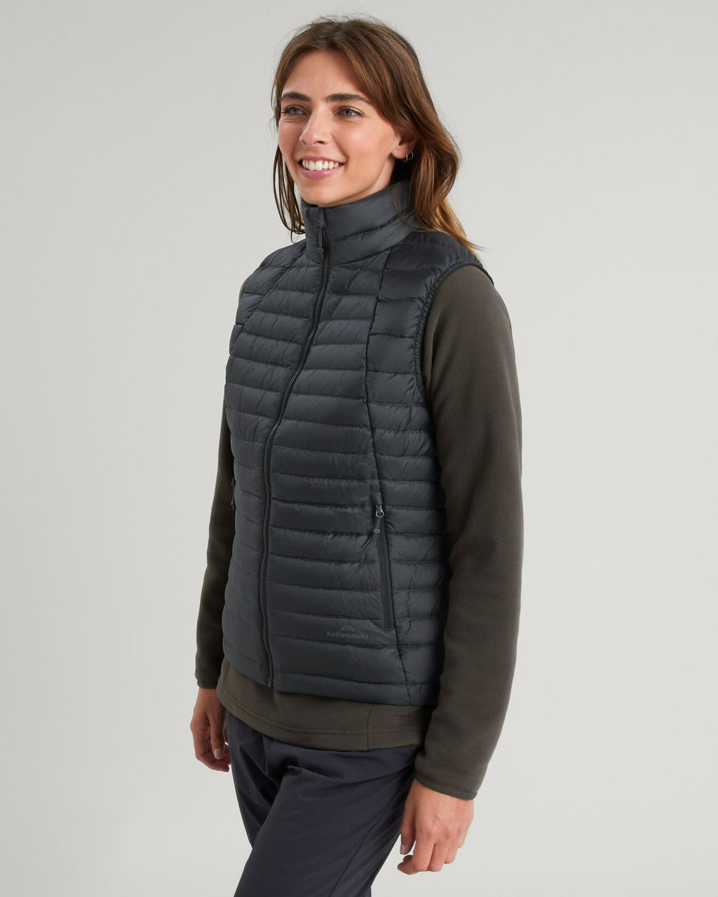 Women's Heli R Down Vest - Black Stingray – Kathmandu AU