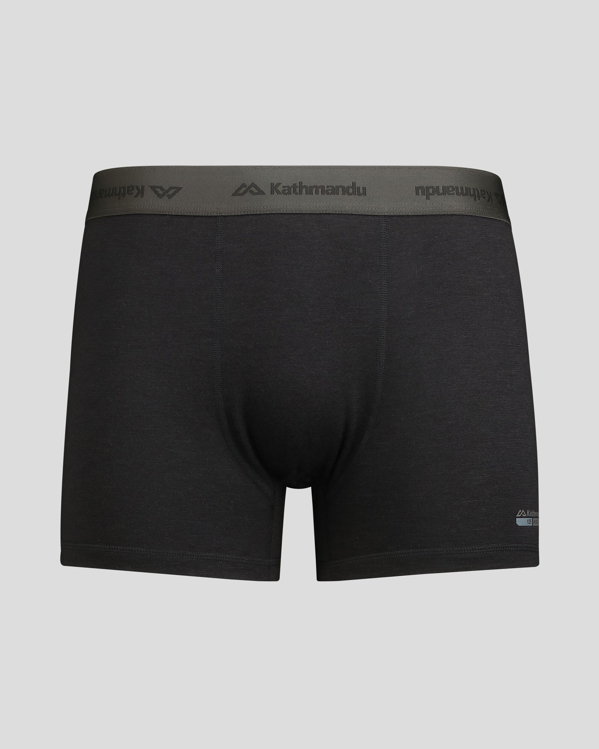 Men's K-Merino 125 4.5 inch Boxer - Black Stingray – Kathmandu AU