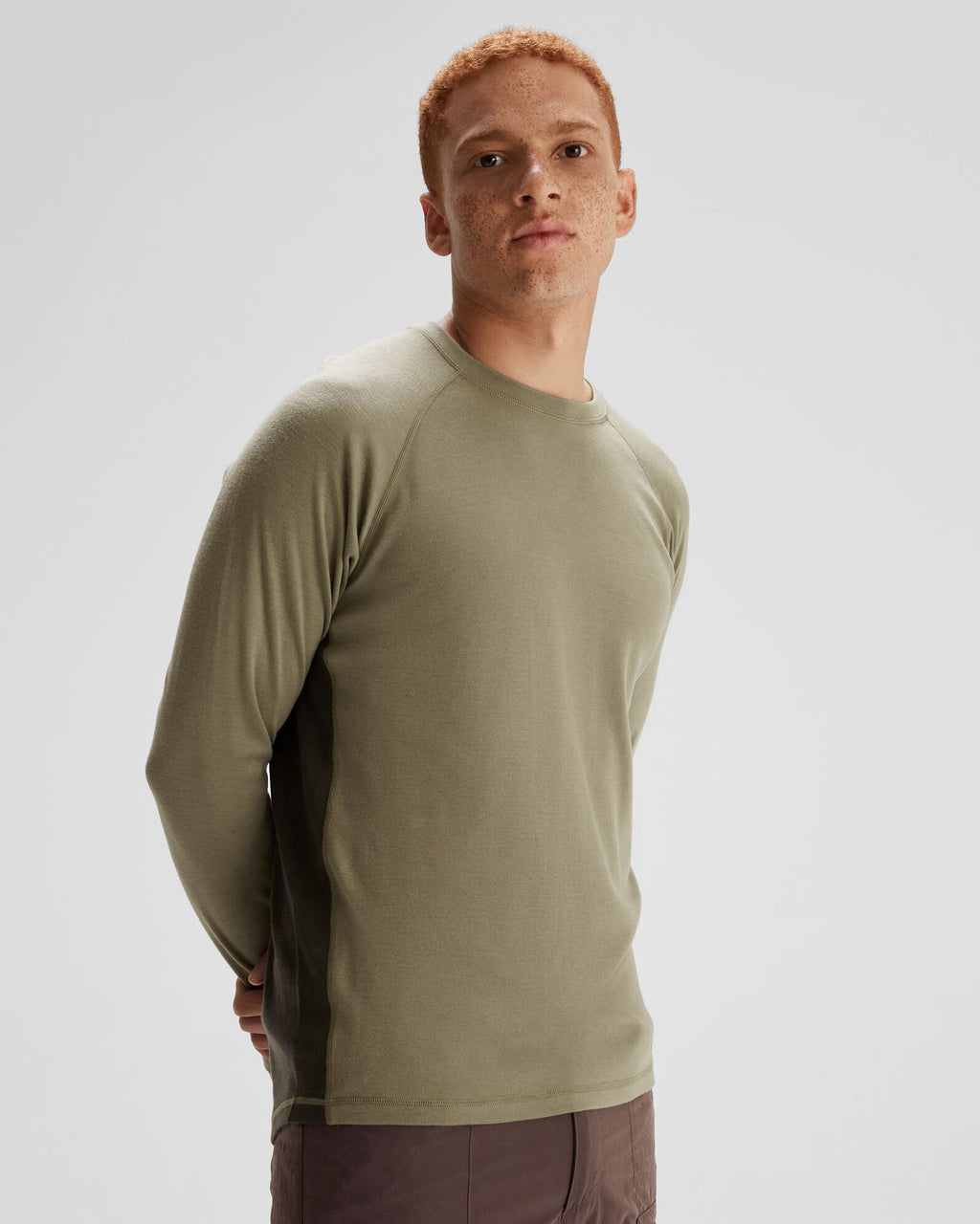 Men's K-Merino 250 Long Sleeve Top - Beech/Dark Moss – Kathmandu AU