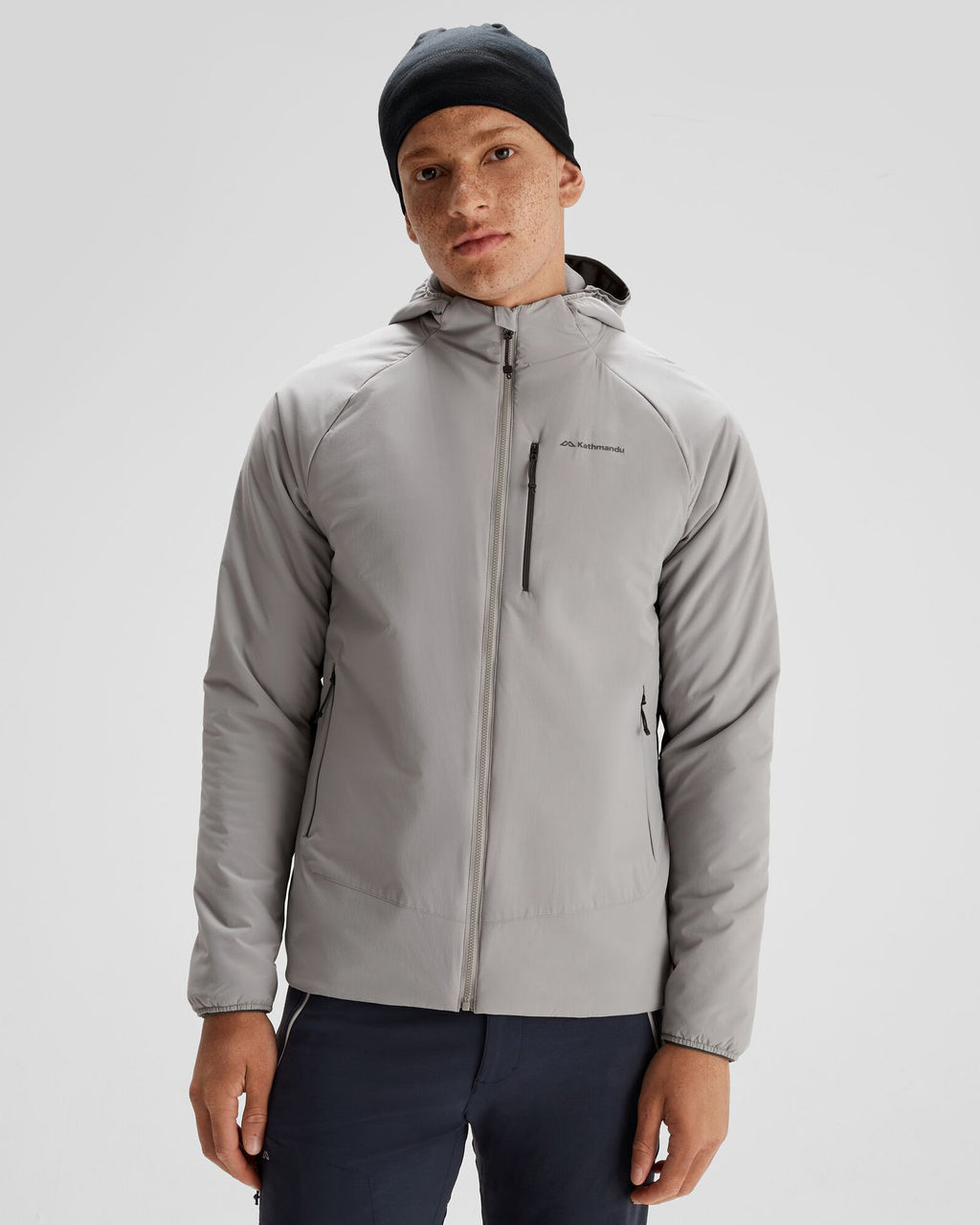 Men's Seeker PrimaLoft® Active Hooded Jacket - Steel Grey – Kathmandu AU