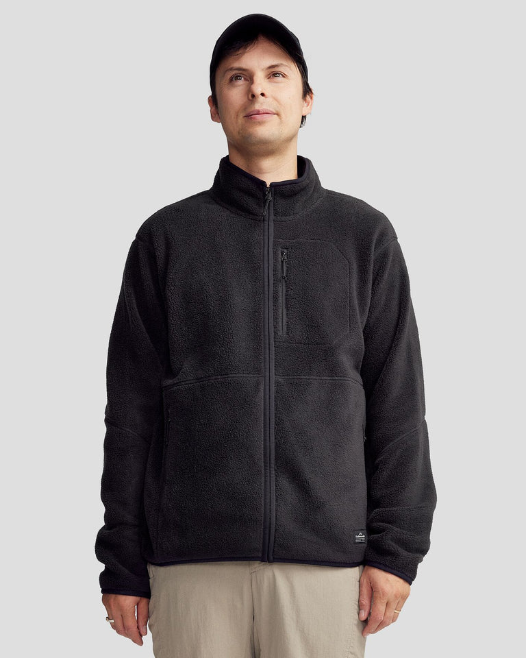 Men's Trailhead Fleece Jacket - Black Stingray – Kathmandu AU