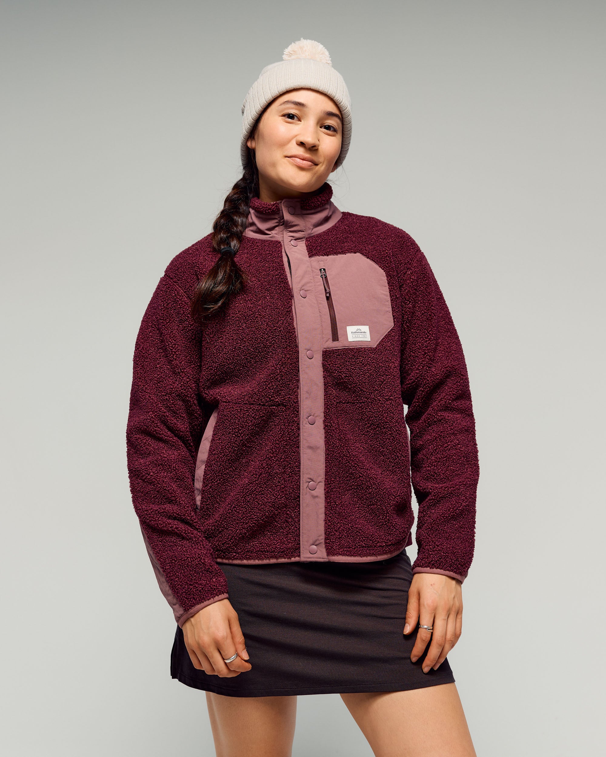 Co-Z High Pile Women's Jacket v3 - Mulberry/Dark Thistle – Kathmandu AU