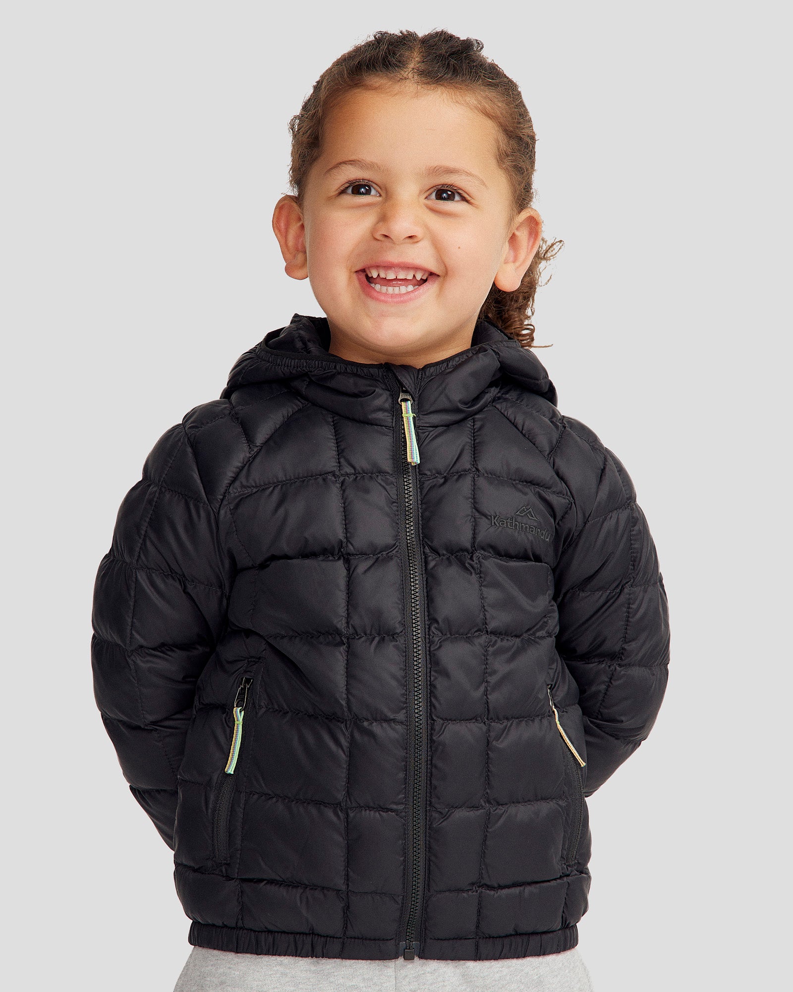 Kids' Heli Insulated Hooded Jacket - Black Stingray – Kathmandu AU