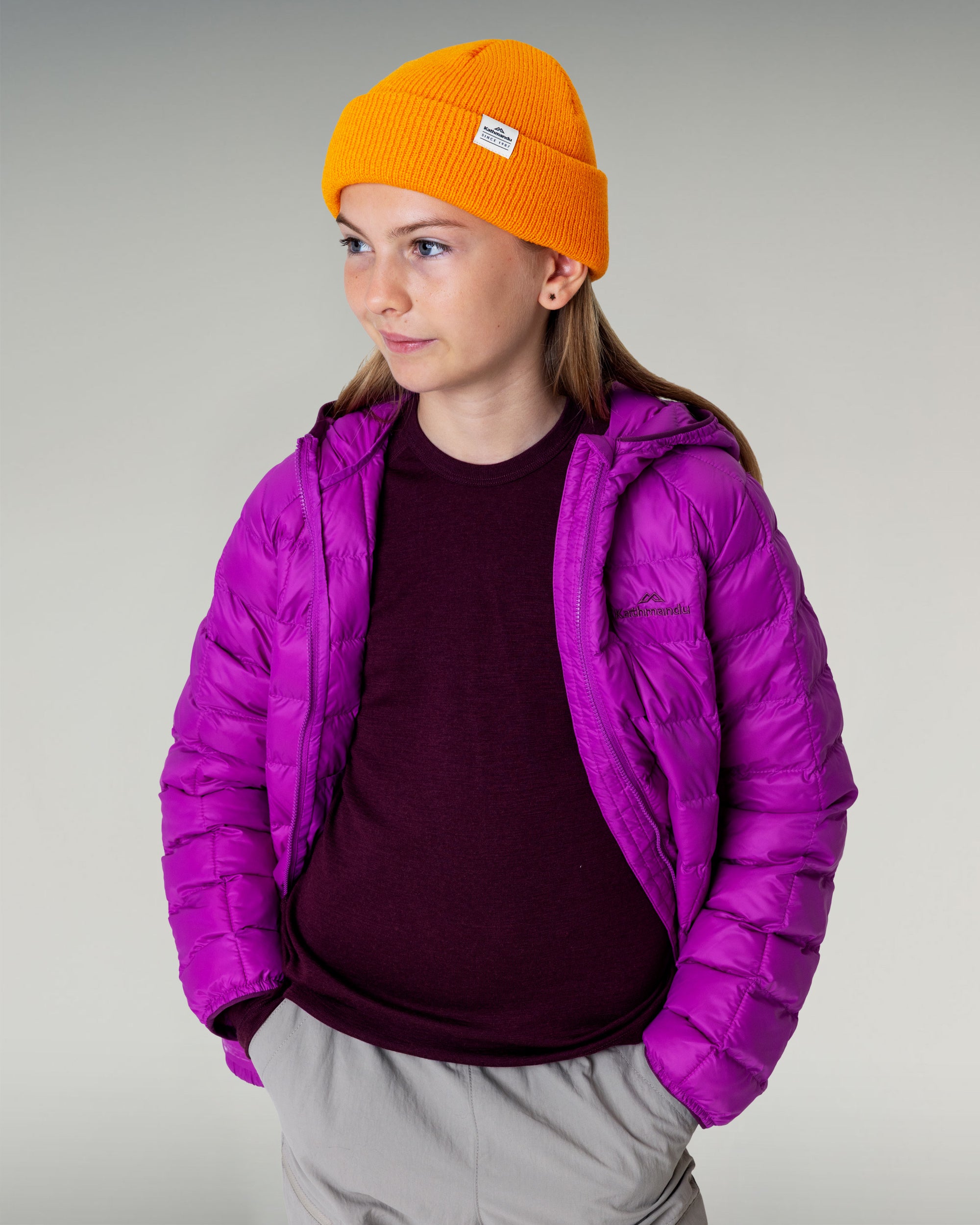 Kids' Heli Insulated Hooded Jacket - Vivid Purple – Kathmandu AU