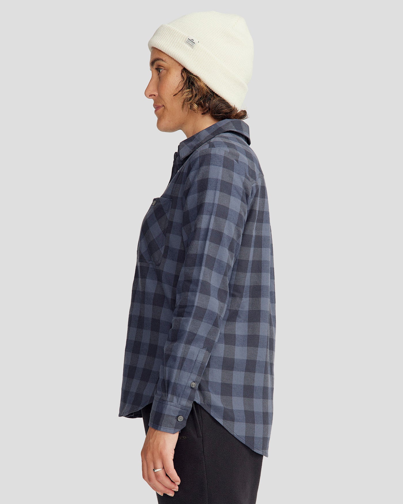 Women's Fyfe Flannel Shirt - Mid Navy Gingham – Kathmandu AU