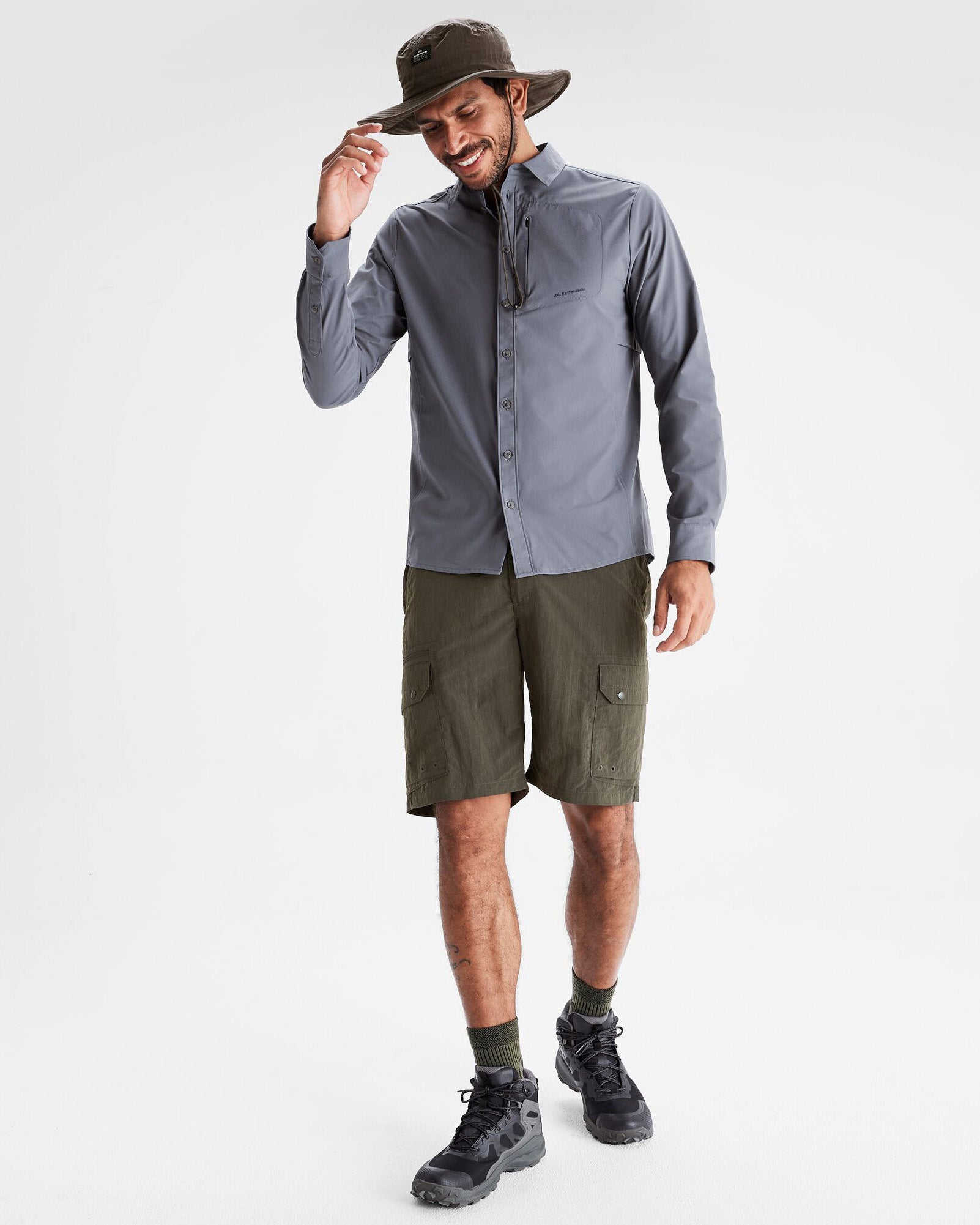 Men's Sun Breaker Long Sleeve Shirt - Light Navy – Kathmandu AU