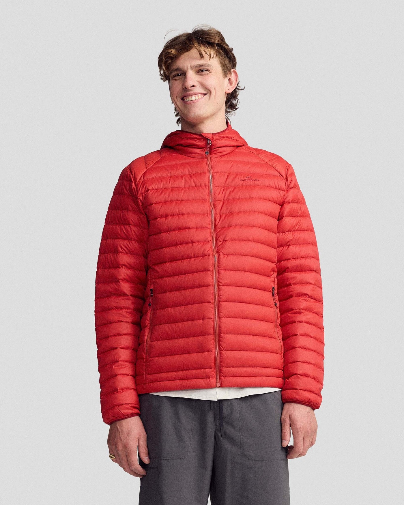Men's Heli Down Hooded Jacket v3 - Spicy Chilli Pepper – Kathmandu AU