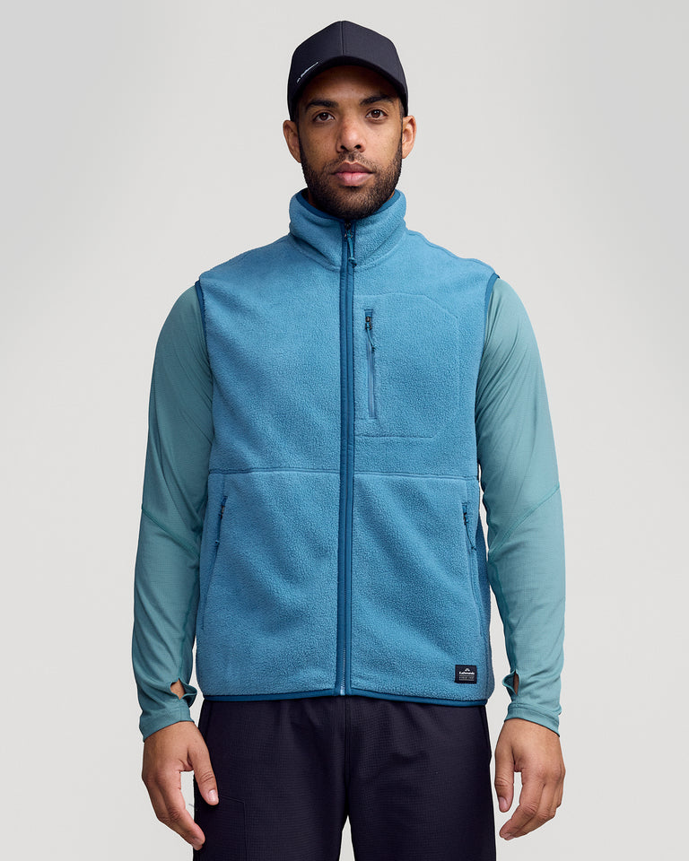 Men's Trailhead Fleece Vest - Washed Blue – Kathmandu AU