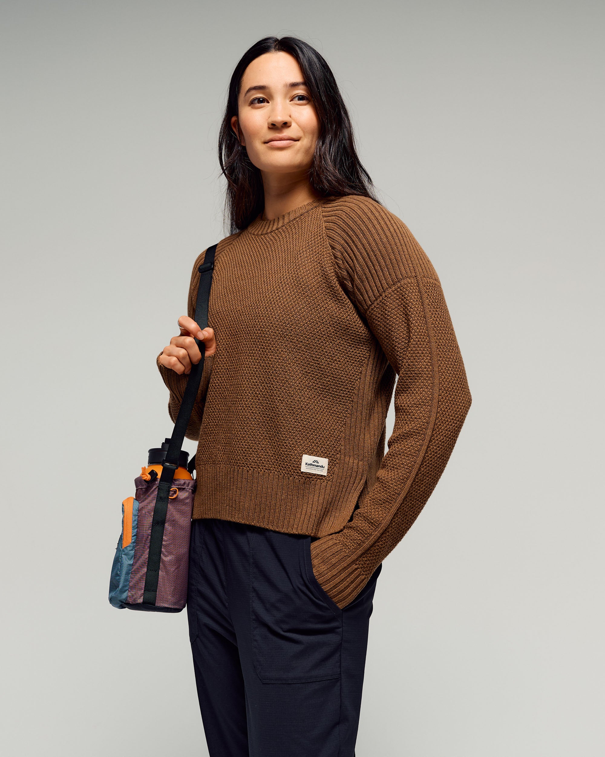 Women's Retreat Merino Blend Crew Pullover - Jute – Kathmandu AU