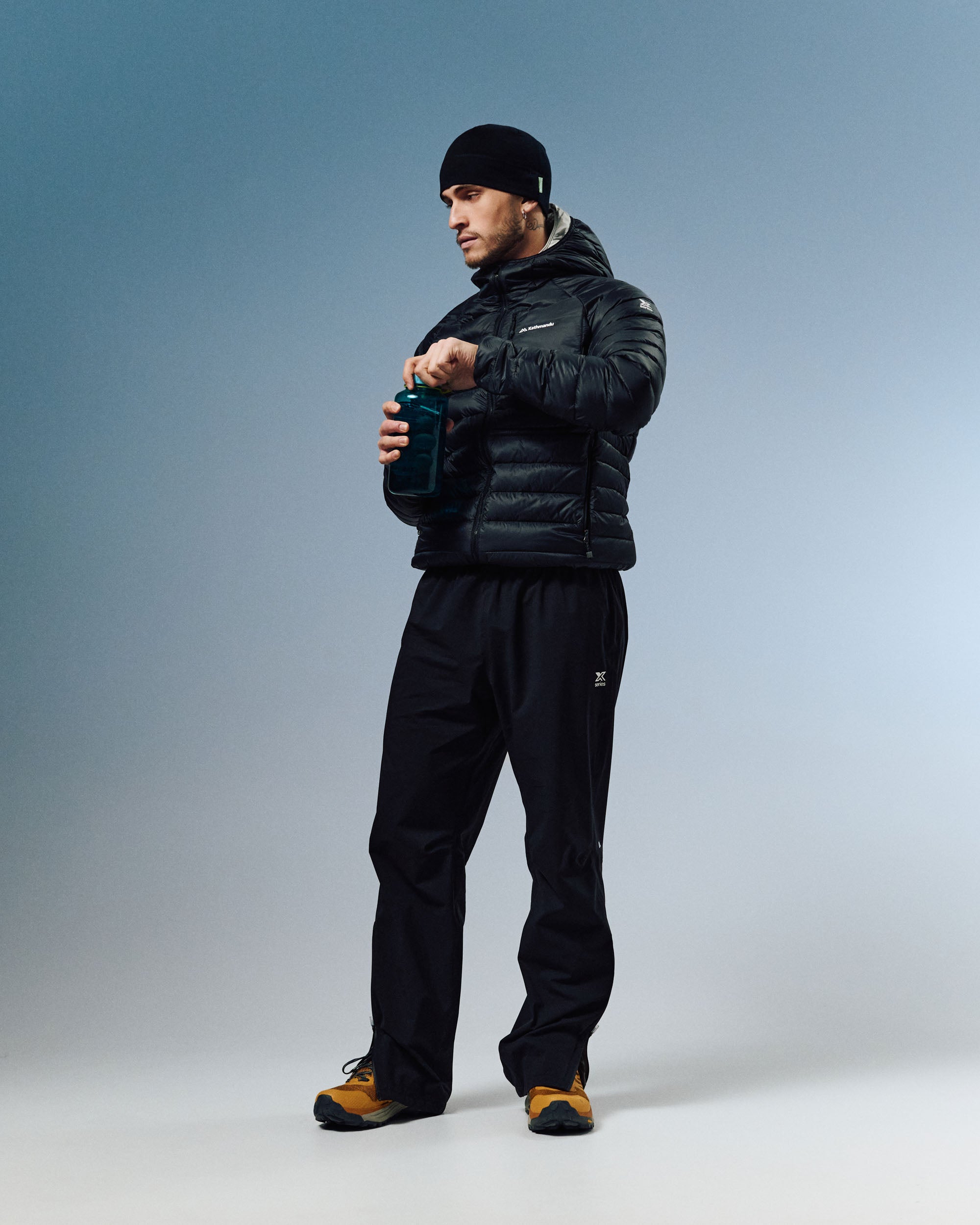 Men's XT Series Cordura LT Down Hooded Jacket - Black Stingray ...