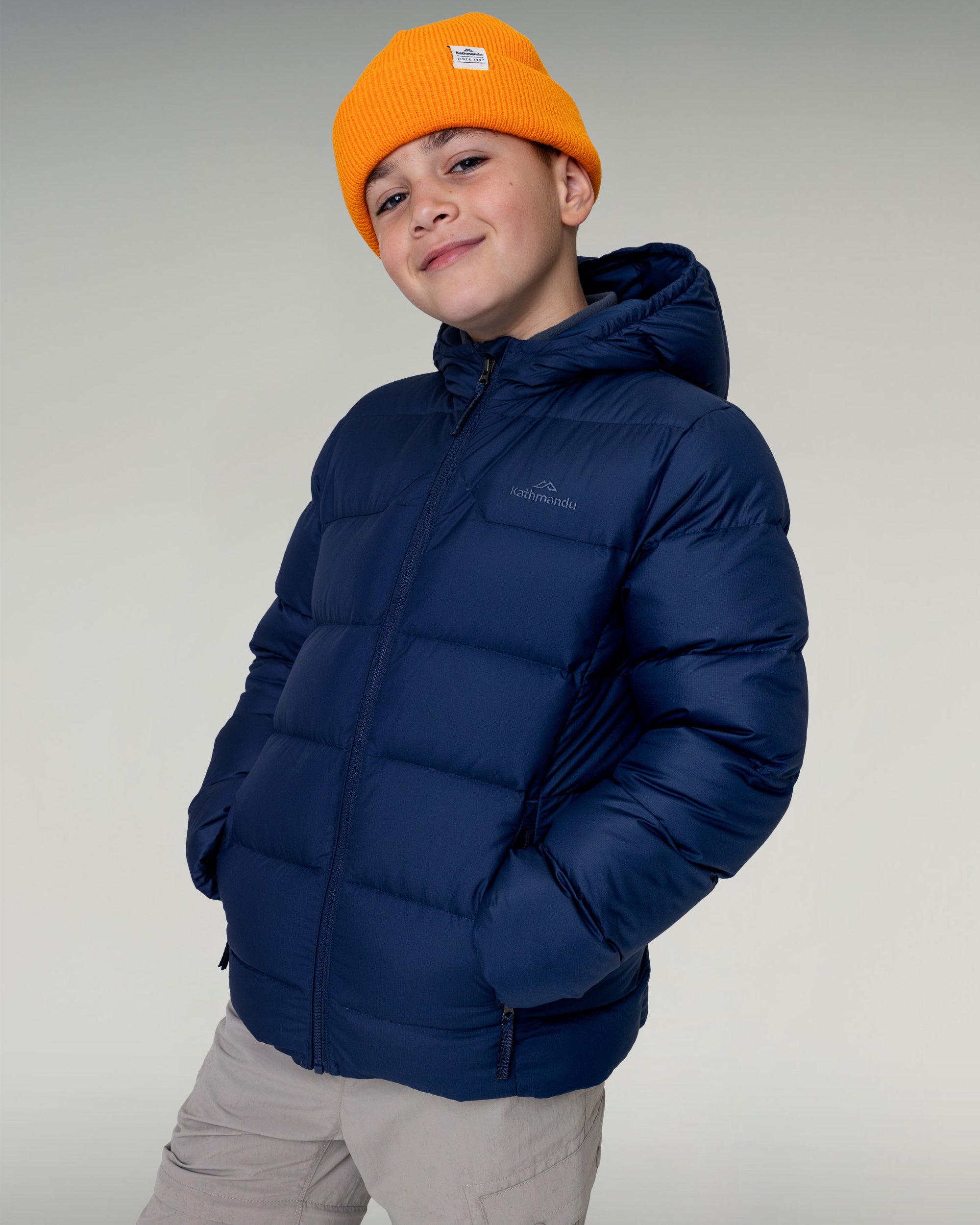 Kids' Epiq Down Hooded Jacket - Classic Navy – Kathmandu AU