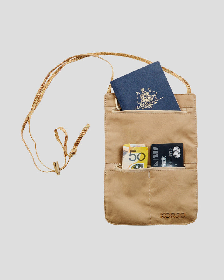 Korjo RFID Money Pouch - Beige – Kathmandu AU